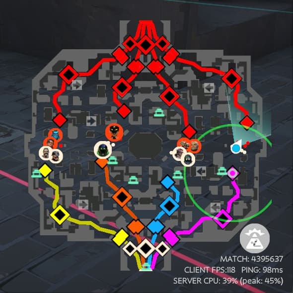 핑 및 주석 데드락 미니 맵 가이드