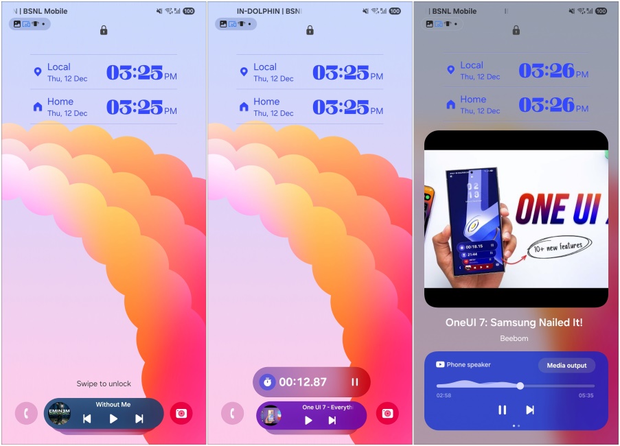 ใช้งานได้จริงด้วย Now Bar ของ One UI 7: เป็นมากกว่าแค่เกาะแบบไดนามิก